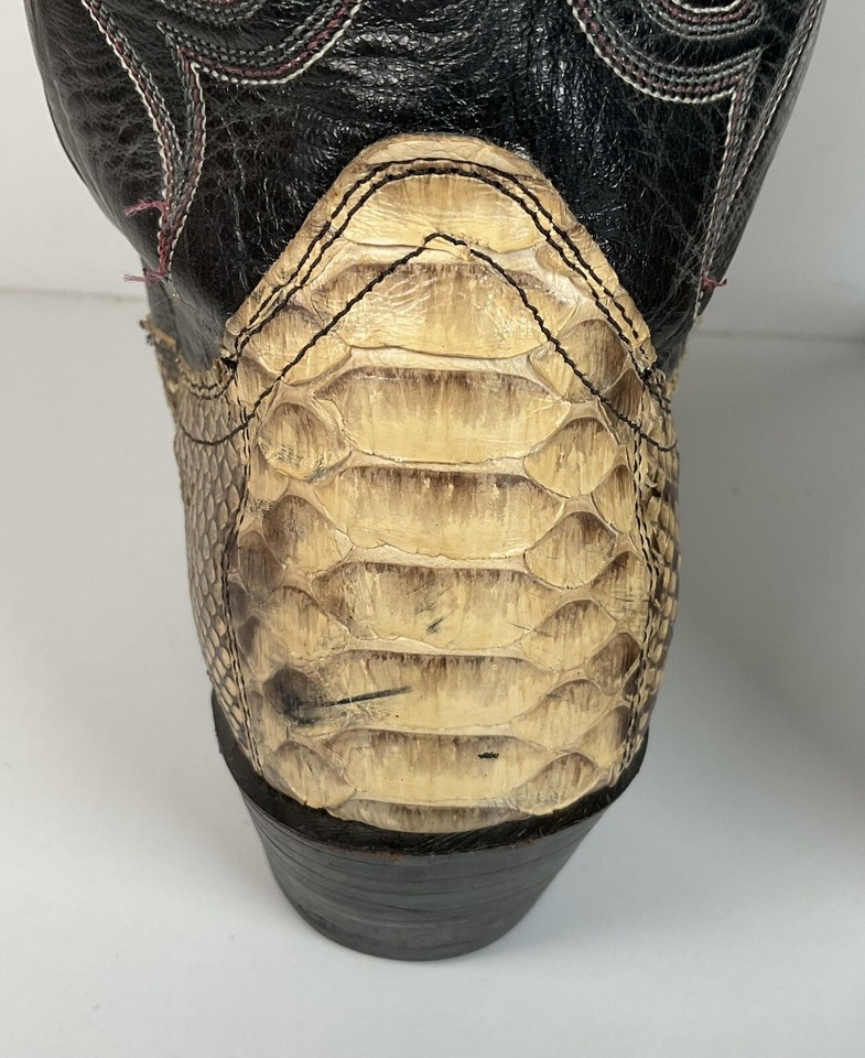 Vintage Back Cut Python Cowboy Boots 10.5 D Snakeskin USA Made | eBay