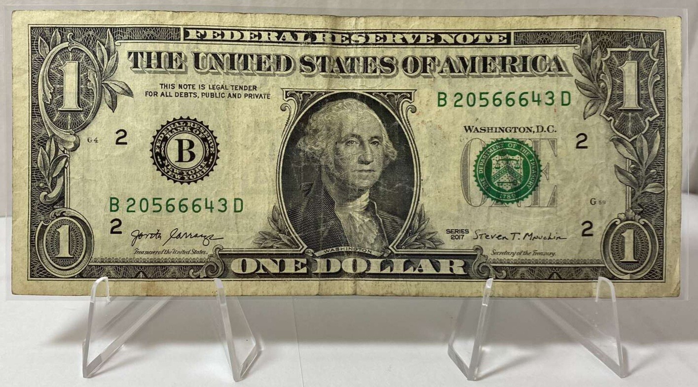 Devils Number 666, $1 Dollar Bill Series 2017, Serial Number ...