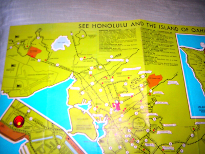 Honolulu Map 1950 Vintage Map Of Hawaii Posters & Prints | Zazzle