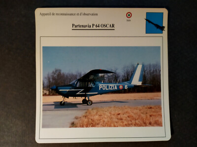 PARTENAVIA P64 OSCAR fiche aviation plane lobbycard carte avion | eBay