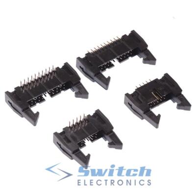 10 to 64 Way IDC Latched PCB Plug Connector 2.54mm Straight or Right ...