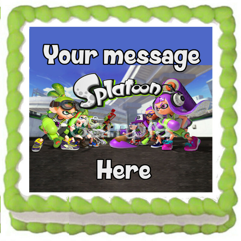 SPLATOON Party Edible Cake topper image decoration | eBay