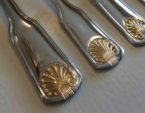 CAMBRIDGE - FLATWARE SILVERWARE *SHELL GOLD ACCENT* YOU CHOOSE PIECE ...