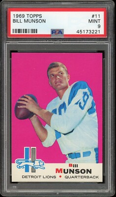 1969 Topps Football #11 Bill Munson PSA 9 | eBay