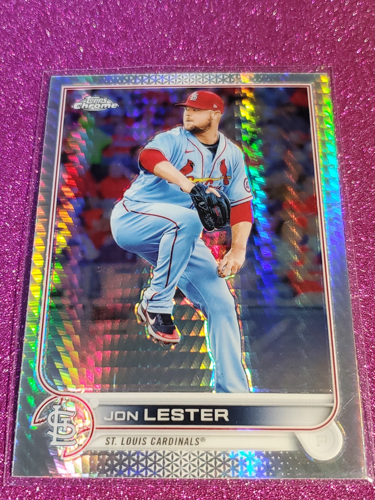2022 Topps Chrome Base Prism Refractor #187 Jon Lester - St. Louis ...