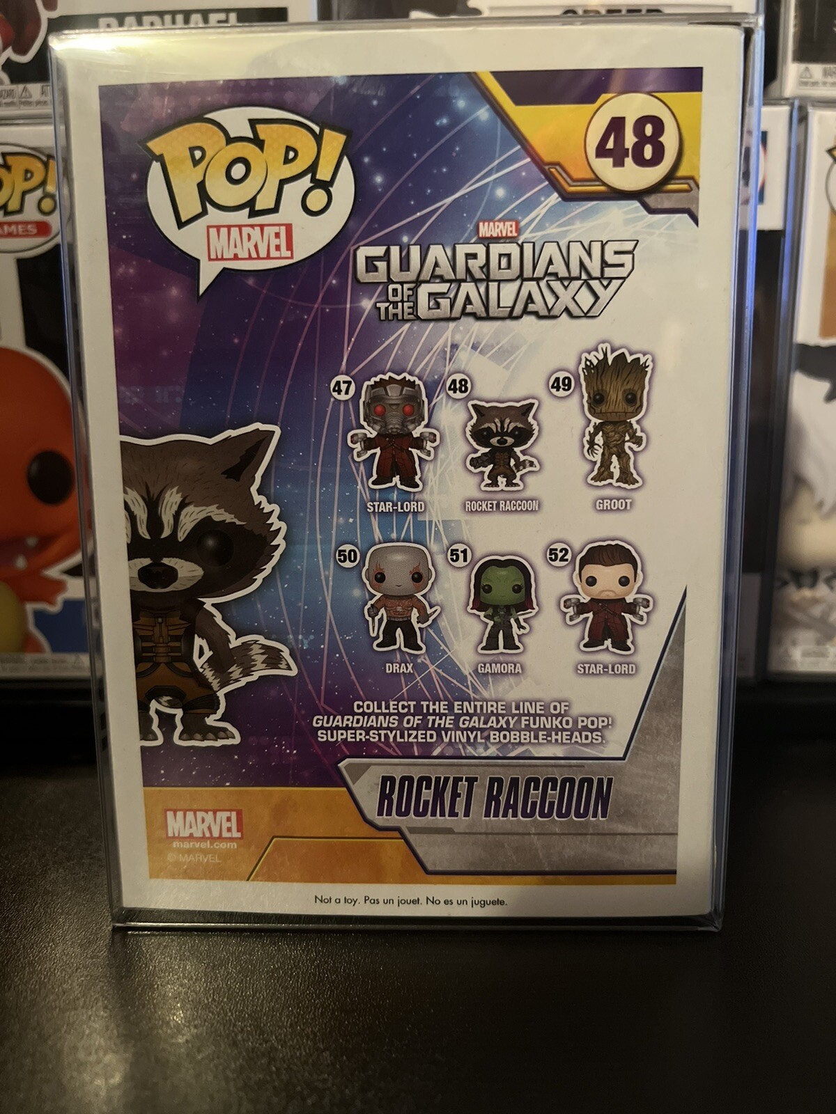 Funko Pop Marvel 48 Flocked Rocket Raccoon Guardians Galaxy SDCC 2014 ...