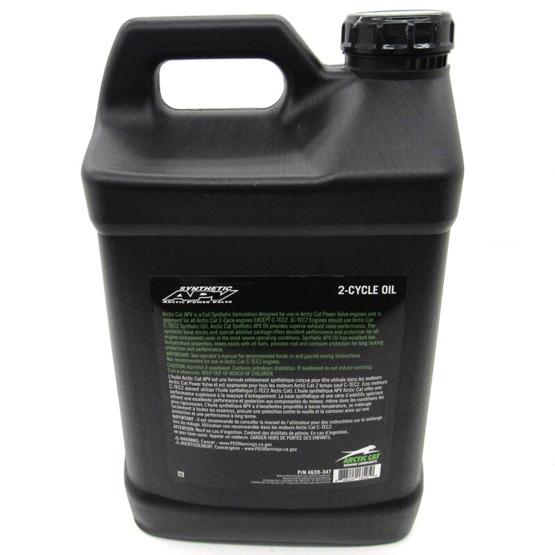 Arctic Cat APV Synthetic 2-Stroke Injection Oil Snowmobile 2.5 Gallon ...
