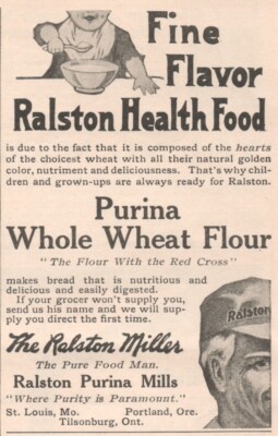 Ralston Health Food Pruina Whole Wheat Flour Miller 1908 Antique Print ...