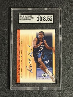 2000-01 Upper Deck Encore Star Signatures Richard Hamilton #RH SGC 8.5 ...