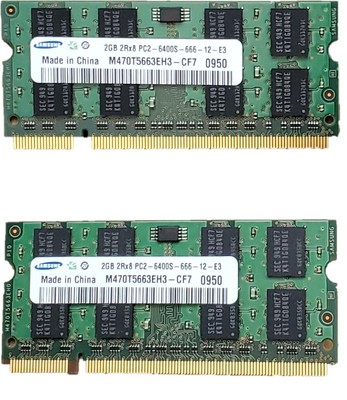 Samsung 2GB 2Rx8 PC2-6400S-666-12-E3 DDR2 RAM 200 PIN SO DIMM ...