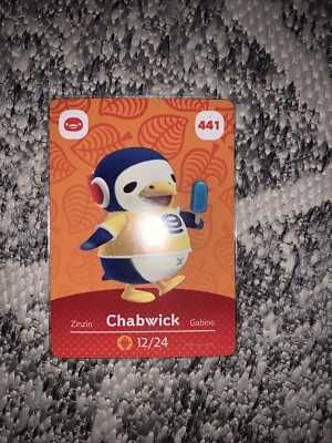 CHABWICK # 441 Animal Crossing Amiibo Card SERIES 5 MINT NEVER SCANNED ...