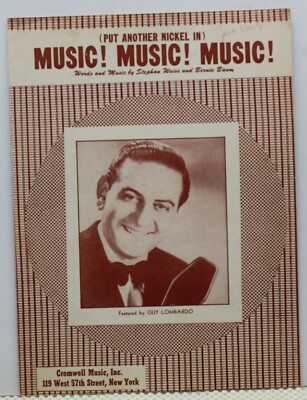 Music Music Music - Stephan Weiss & Bernie Baum - Sheet Music 1950 | eBay