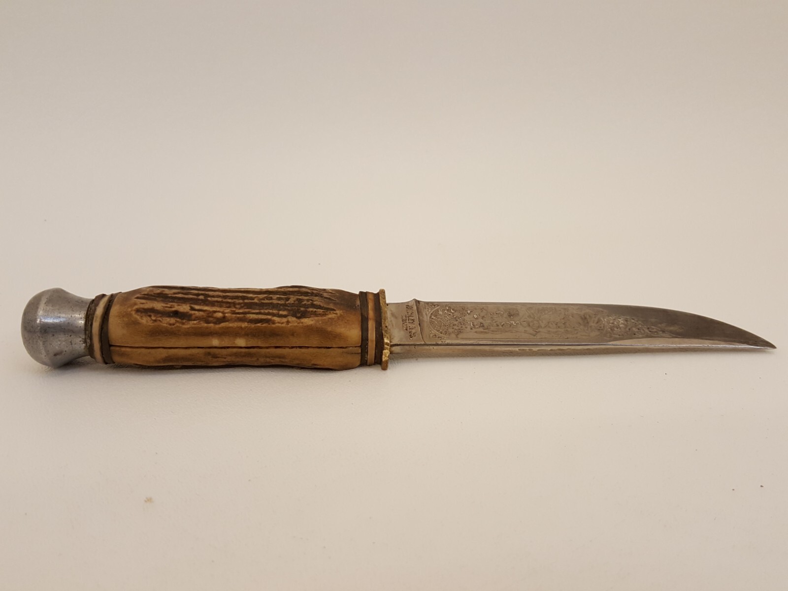 Vintage Henley & Co Solingen Germany fixed blade knife camping scene ...