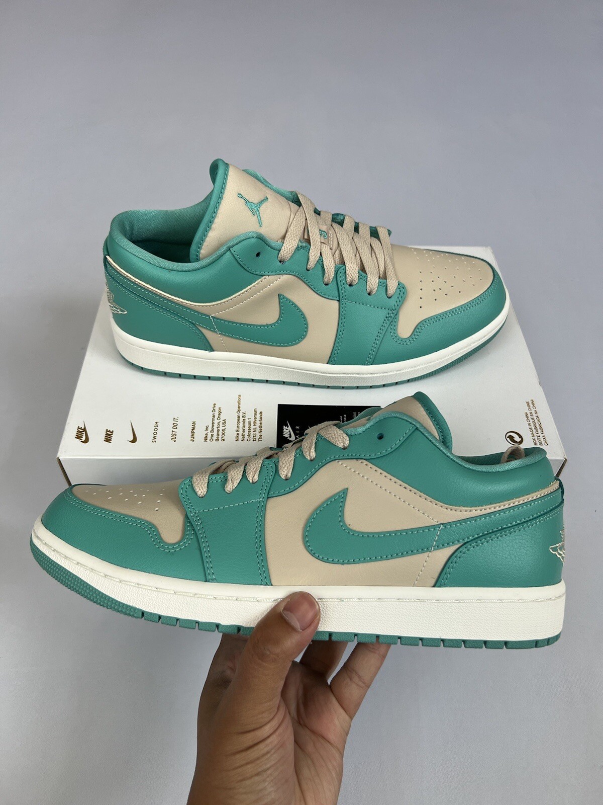 Nike Air Jordan 1 Low Tropical Teal Sandy Beige DC0774-131 Women’s 11.5 ...