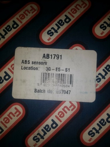 Fuel Parts AB1791 Speed/ABS Sensor Replaces 9117620 for VAUXHALL Astra ...