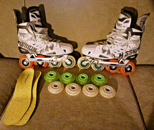 Mission Inhaler WM03 Inline Hockey Skates 8.5E NEW w/ extras | eBay