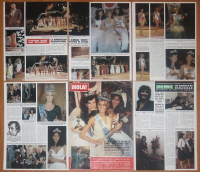 MISS WORLD 1980 CONTEST Gabriella Brum Hola magazine cover & 6 pages ...