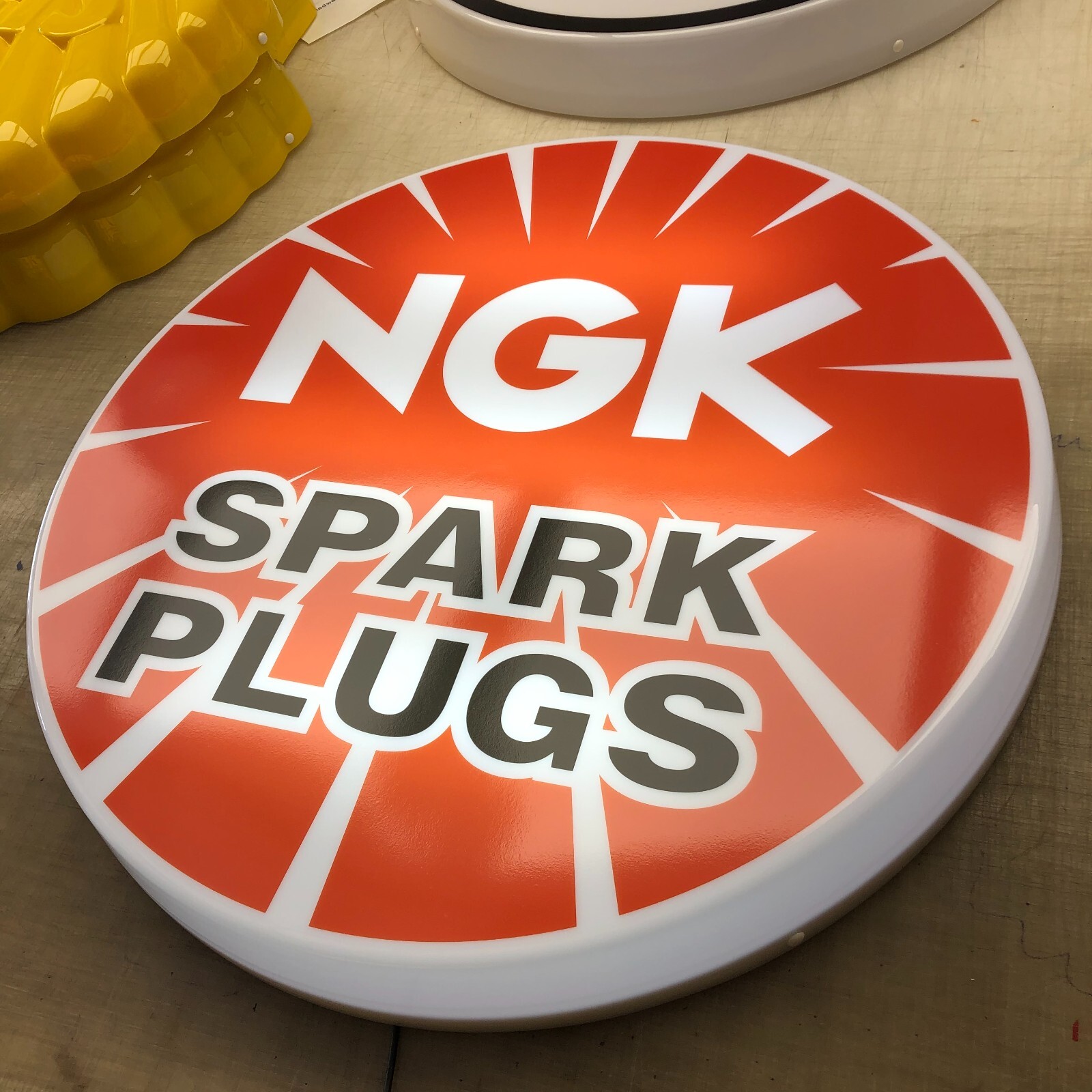 NGK SPARK PLUGS illuminated wall sign led light box sign man cave ...