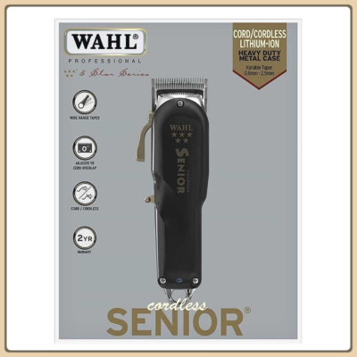 Wahl 08504-400 Professional 5-Star Series Cordless Senior Clipper White ...