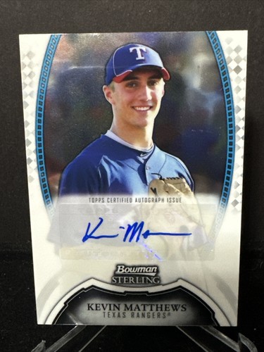 Kevin Matthews 2011 Bowman Sterling Autograph BSP-KM AUTO TEXAS RANGERS ...