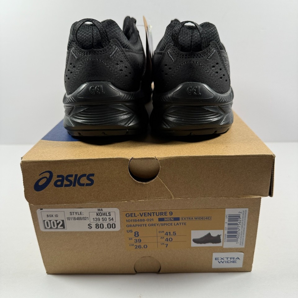 Asics Gel-Venture 9 Mens 8 Extra Wide (4E) Black 1011B488-001 | eBay