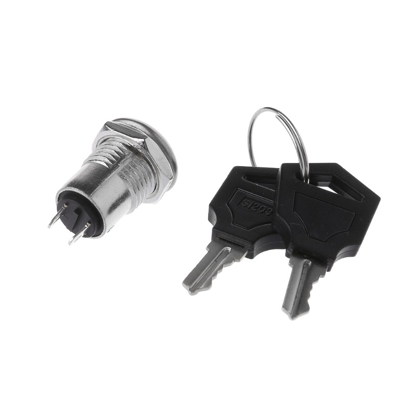 Electric Key Switches Lock With 2 Key 2 Positions ON/Off Metal Keylocks ...