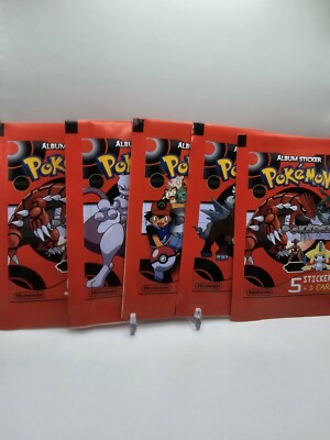 Pokemon Pokedex Album Sticker Red Pack - Five Sealed Packs From Peru | eBay