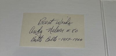 Andy Nelson Autograph | eBay