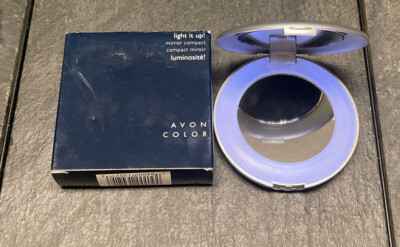 Avon 2006 Light Up Compact Mirror Silver New In Box | eBay