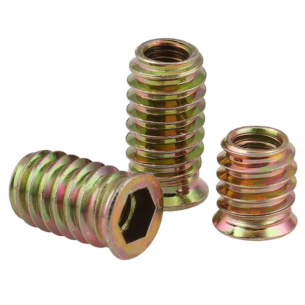 M6 M8 M10 Threaded Inserts Nuts Hex Socket Drive Allen Nut for Wood ...