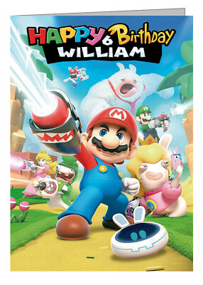 Mario+Rabbids Kingdom Battle Personalised Birthday Card (A5) | eBay
