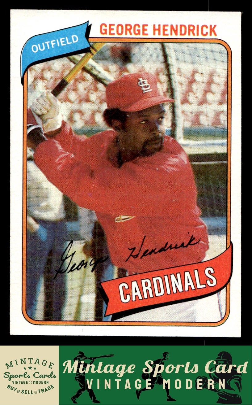 1980 Topps - George Hendrick - #350 St. Louis Cardinals | eBay