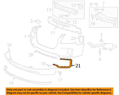 GM OEM 16-17 Terrain Bumper Components-Outer Molding 23475982 | eBay