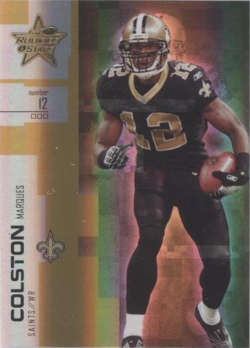 2007 Leaf Rookies & Stars - Marques Colston #34 Longevity Parallel Gold ...