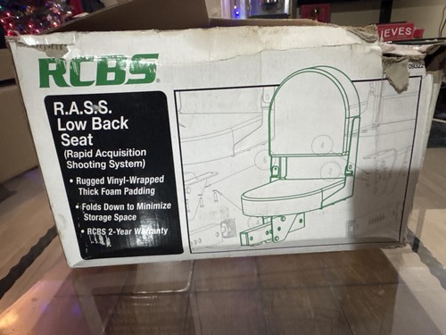 RCBS RASS Low Back Seat Rifle Shooting Bench Chair Vinyl Padded New Box ...