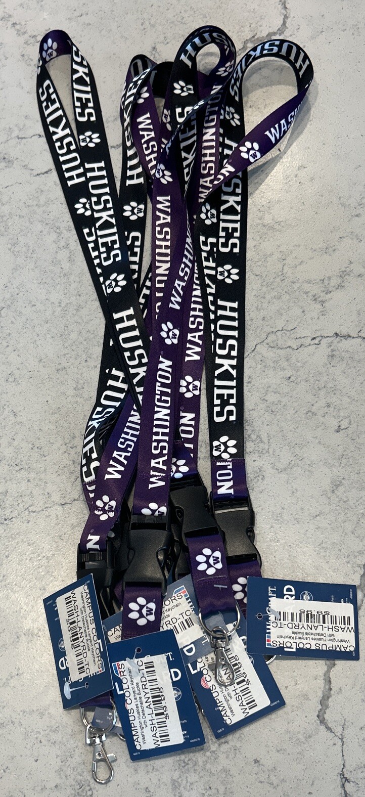 Washington Huskies Lanyards Lot Of 7 WinCraft, Officially Licensed NCAA ...