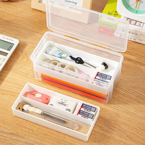 Transparent Box Drawing Pencils Box Large Capacity Eraser Extender ...