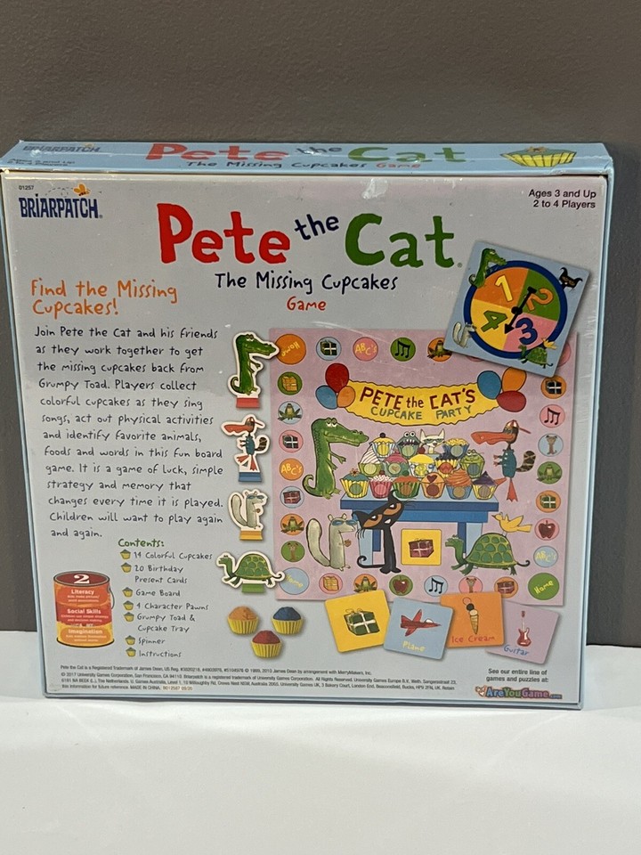 Pete The Cat The Missing Cupcakes Game Grumpy Toad 2017 Briarpatch New ...