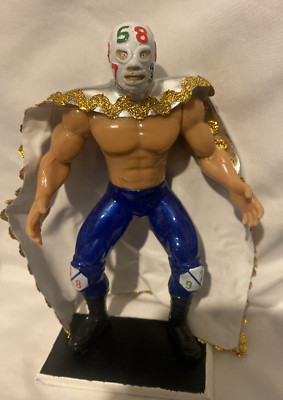 El Matematico Wrestler 7 in Action Figure Mexican Toys HANDMADE Painted ...