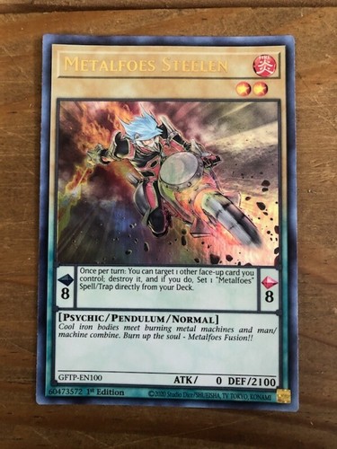 YuGiOh! Metalfoes Steelen GFTP-EN100 ULTRA RARE HOLO 1st Edition | eBay