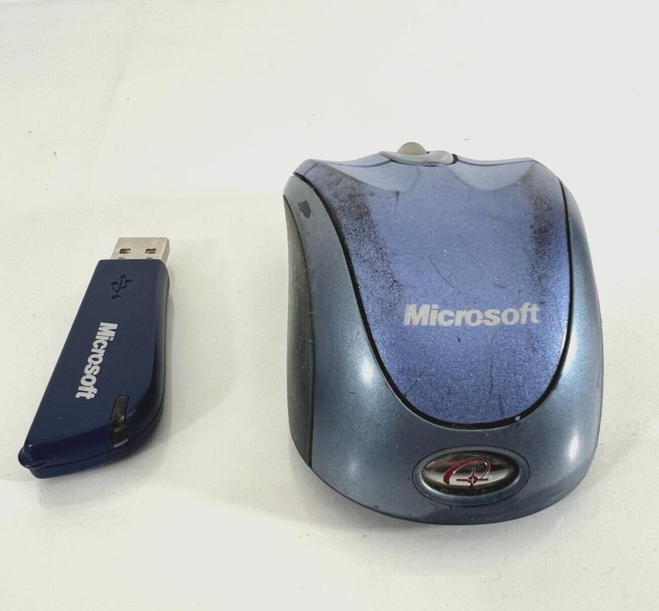 Microsoft 3000 Wireless Notebook Optical Mouse Model 1056 w/ Receiver ...