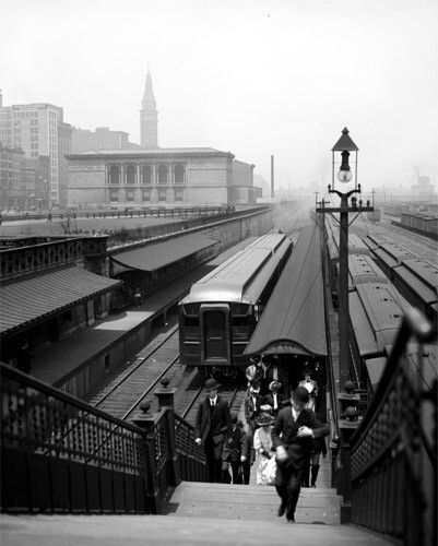 People Arriving From the Suburbs, Chicago, IL 1907 Photo | eBay