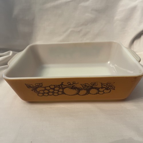 Pyrex 503 OLD ORCHARD 1-1/2 Qt Refrigerator Dish NO Lid Vintage 0503 ...