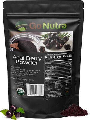 Acai Powder Organic Pure Freeze Dried Organic Acai - 1 kg. (2.2 lbs ...
