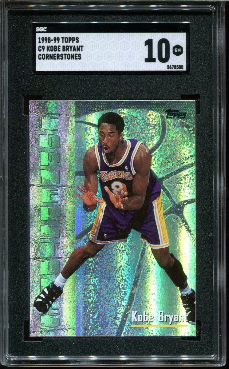 1998-99 Kobe Bryant Insert Topps Cornerstones #C9 LA Lakers 1998-99 Kobe Bryant Insert Topps Cornerstones #C9 LA Lakers