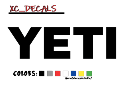 YETI Cooler PAIR Vinyl Logo Decal Windshield Sticker Fishing Tailgate ...