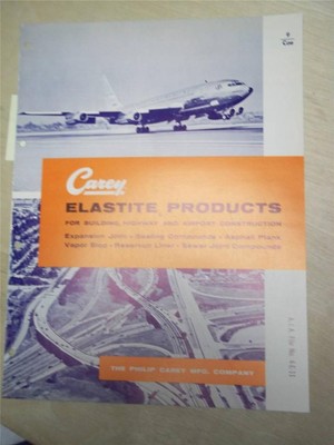 Philip Carey Mfg Co Catalog~Elastite~Sewertite Compound Asbestos~1961 ...