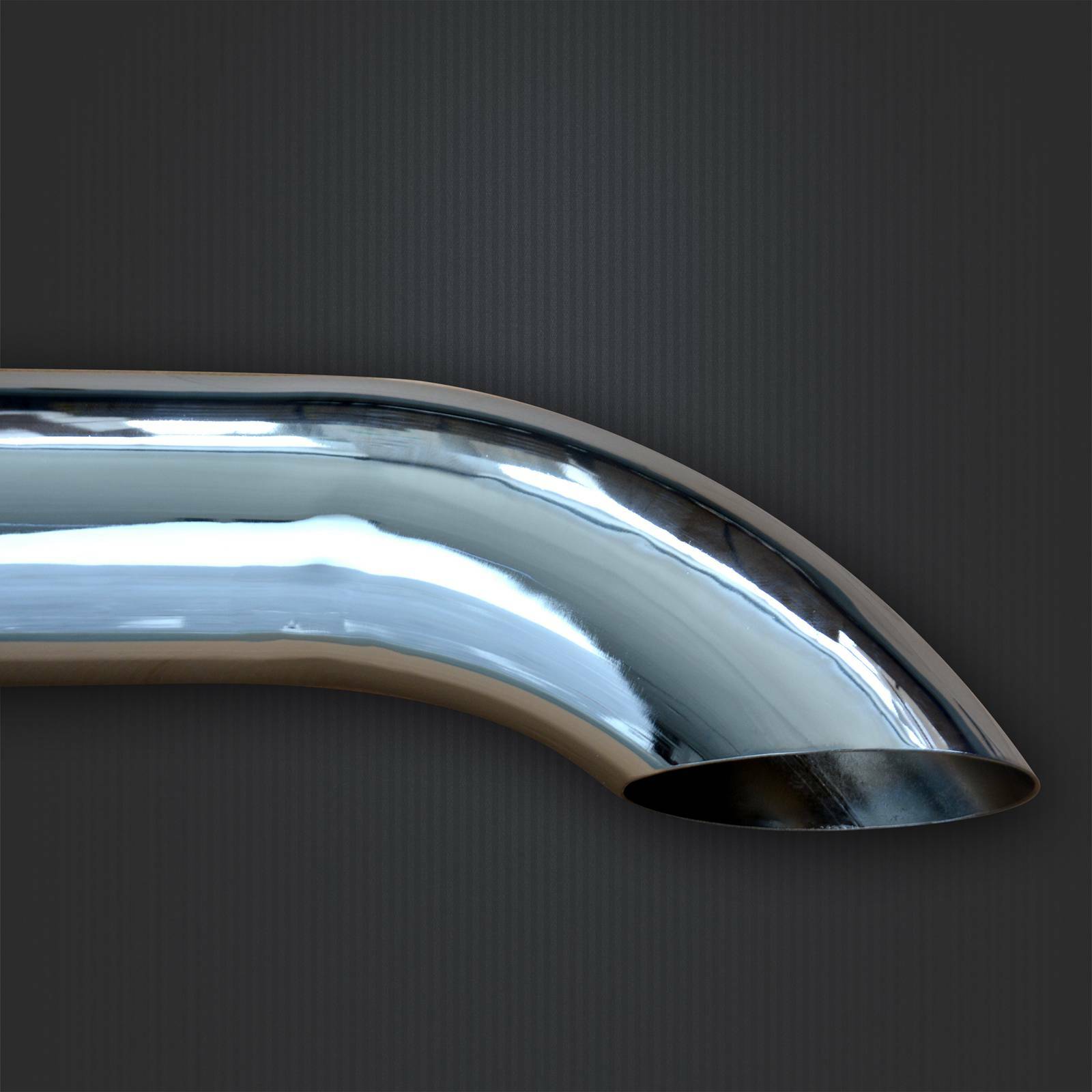 Chrome 5 Inch 5" OD Curved Stack Pipe 36" Length Freightliner Kenworth ...