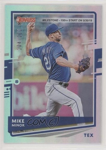 2020 Panini Donruss Milestone Stat Line /150 Mike Minor #95 | eBay