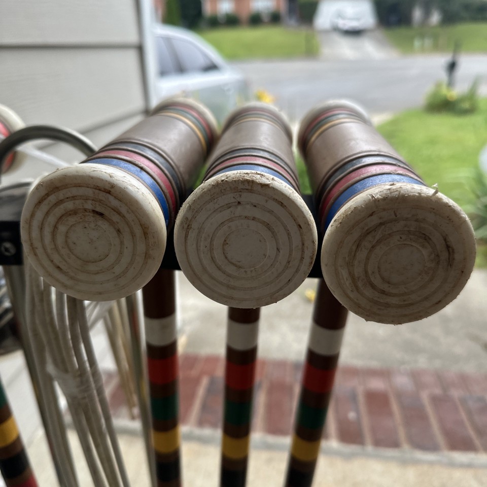 Vintage~Forster~Wood Croquet Set w/Stand 6 Players Made In USA | eBay